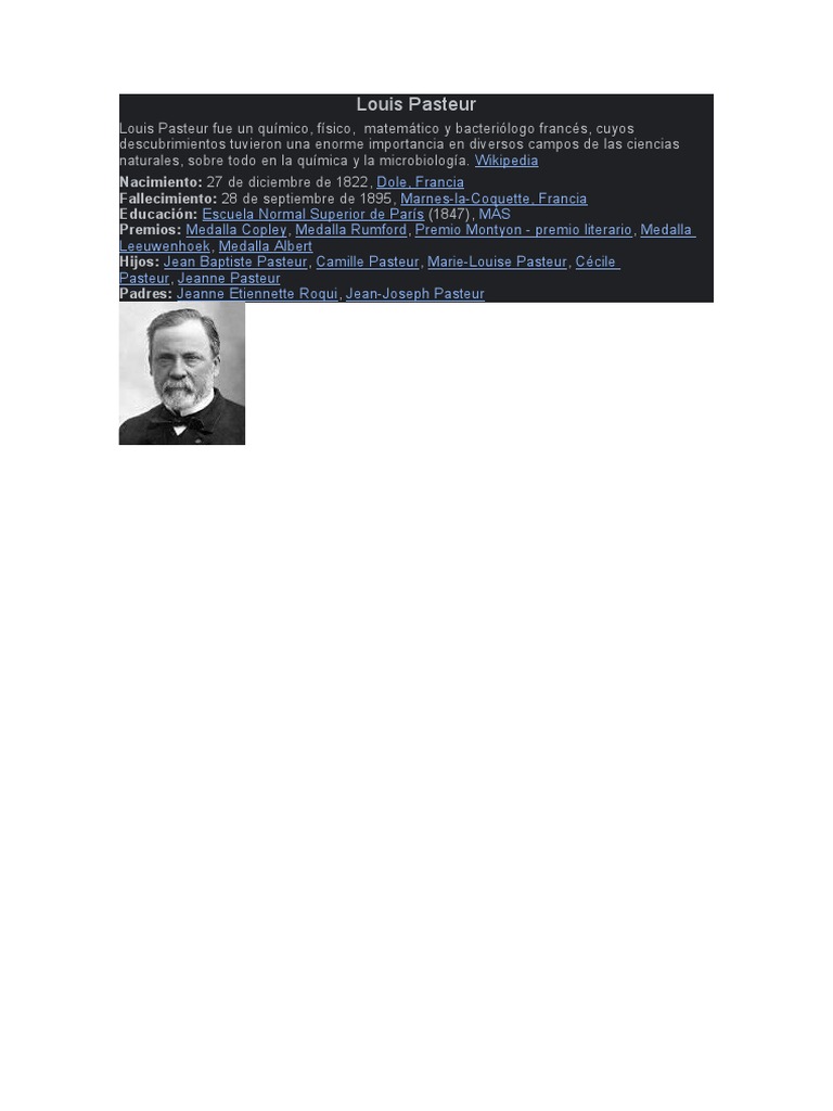 Louis Pasteur | PDF