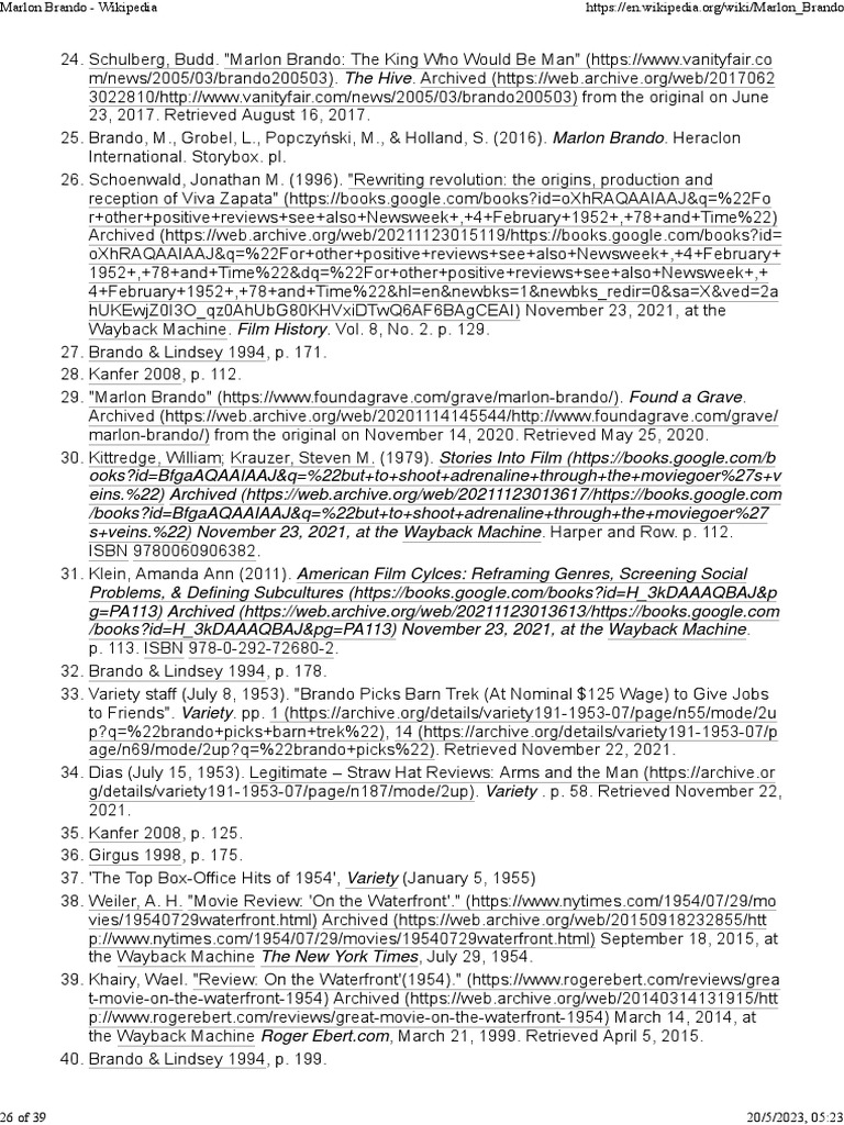 My Ref Guide | PDF | Marlon Brando