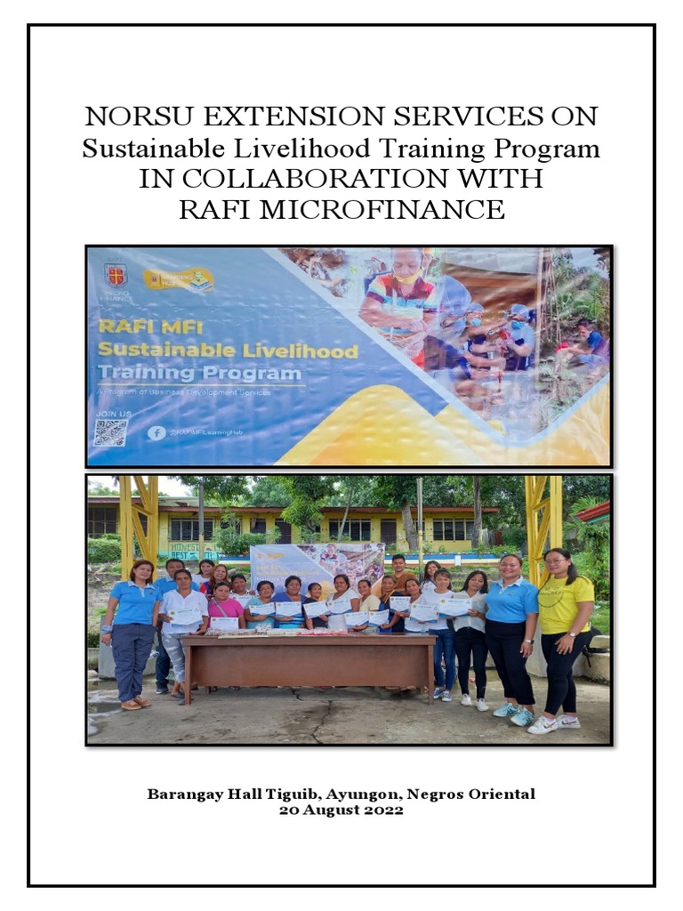 Documentation Sustainable Livelihod Training Program | PDF | Cuisine ...