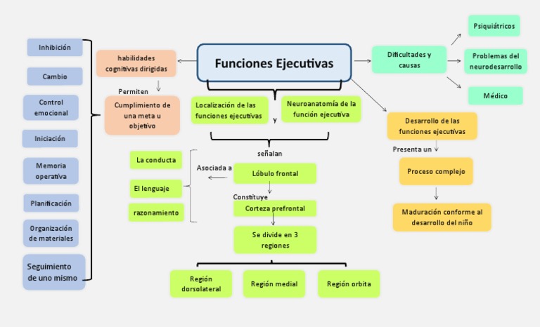 Mapa Conceptual, Funciones Ejecutivas. | PDF