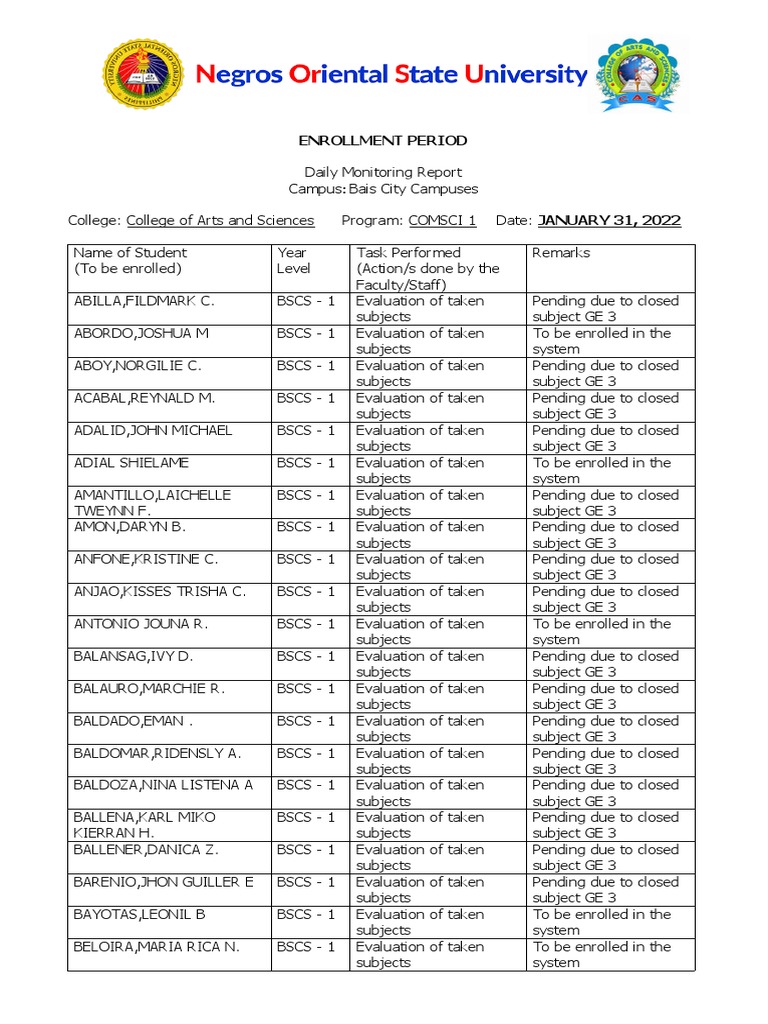 Enrollment Form | PDF