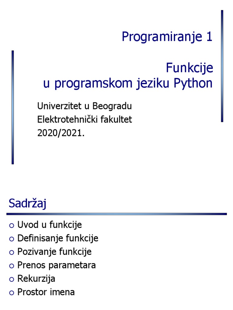 P1 6 Python Funkcije | PDF