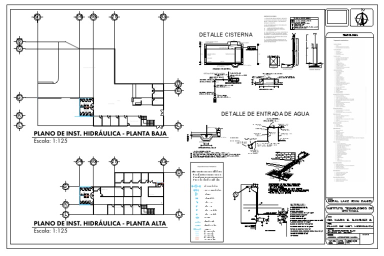 Plano Inst Hidra | PDF | Ingeniería hidráulica | Ingeniero civil