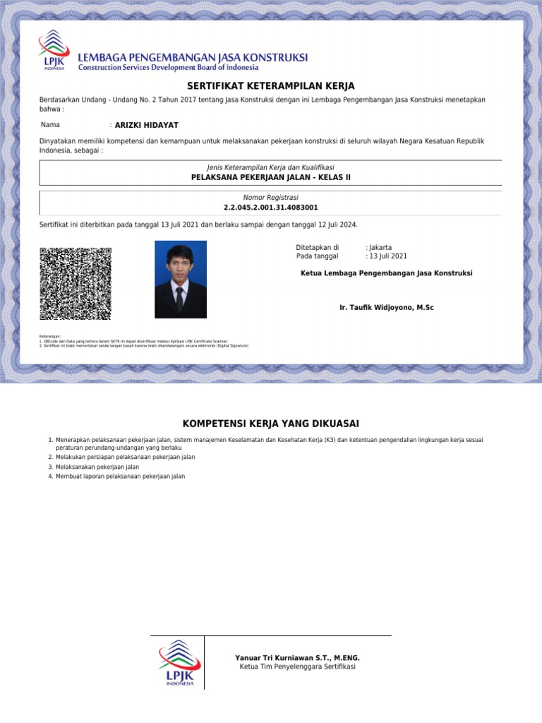 SKT Pelaksana Jalan | PDF