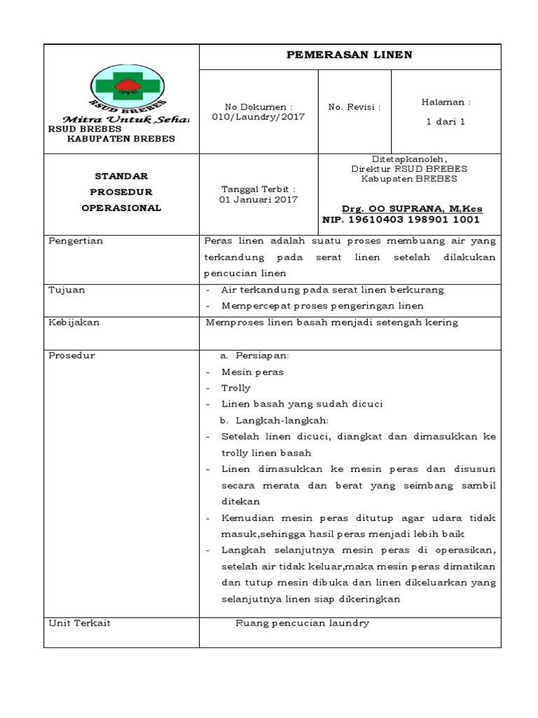 Spo Pemerasan Linen | PDF