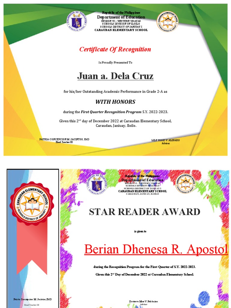 1st Quarter Recognition Awards 2022 | PDF
