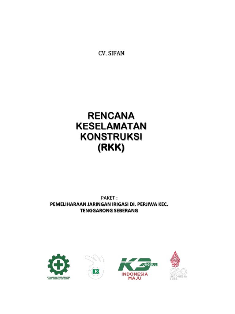 Rencana Keselamatan Konstruksi (RKK) : Cv. Sifan | PDF