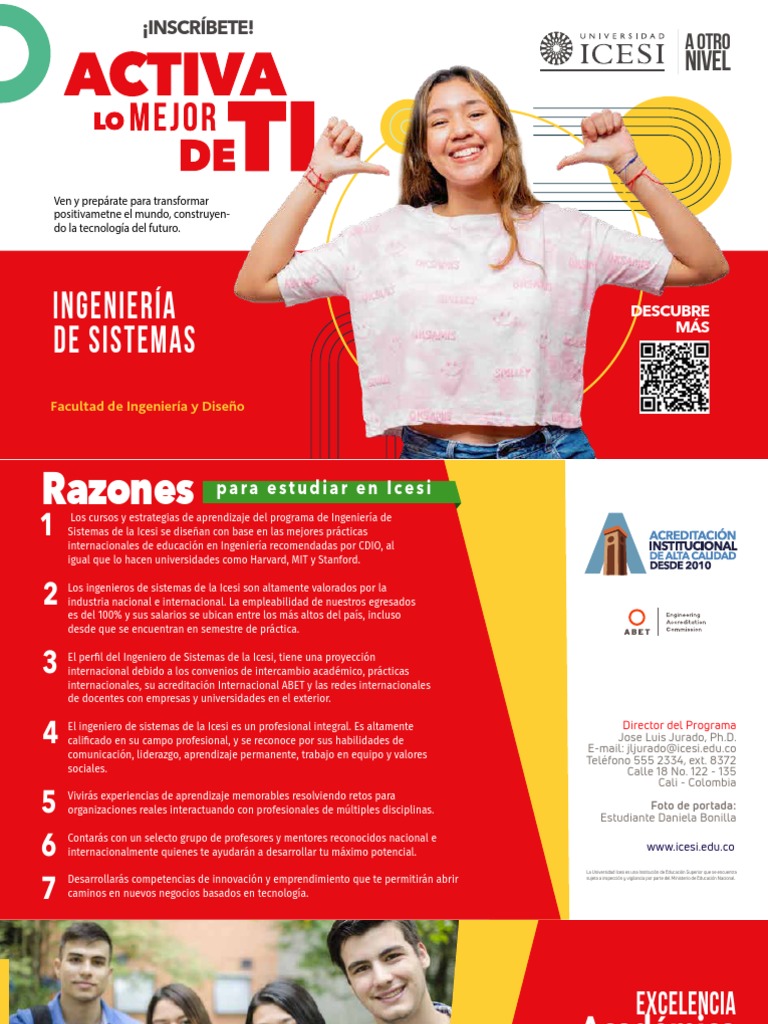 Folleto Ingenieria en Sistemas | PDF | Ciencias de la Computación | Ingeniería