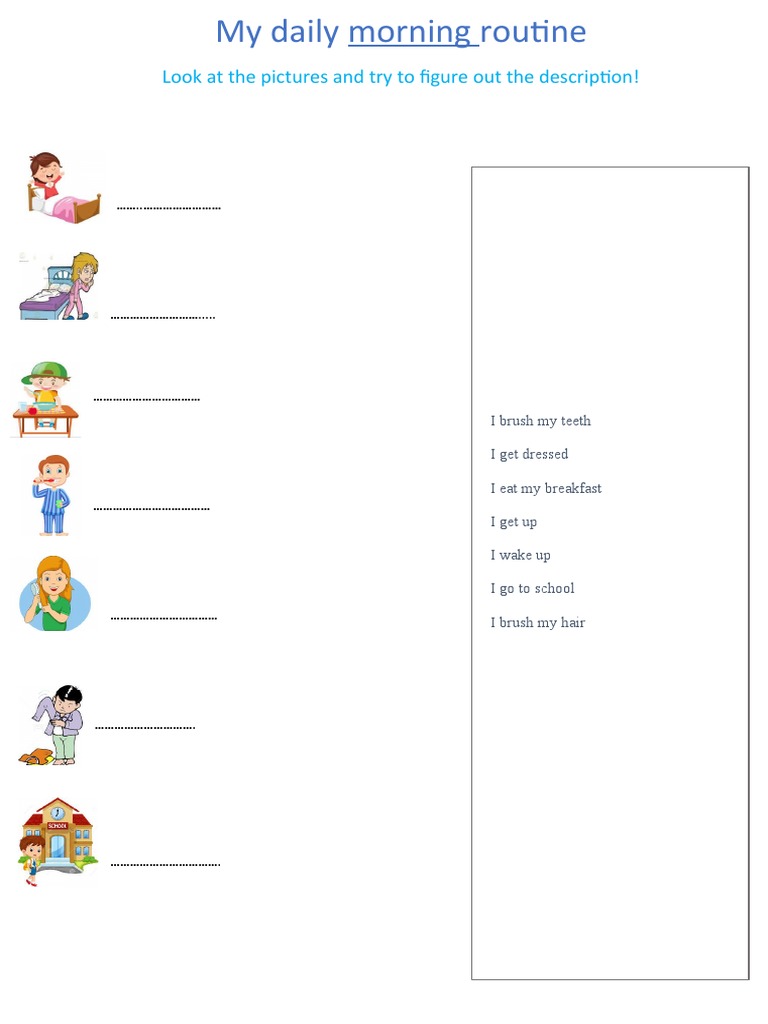 Daily Routines Fun Activities Games Grammar Guides Picture Descri | PDF ...