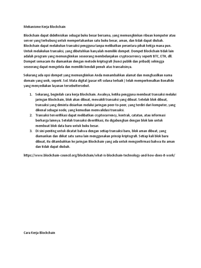 Cara Kerja Blockchain | PDF Cara Kerja Blockchain | PDF