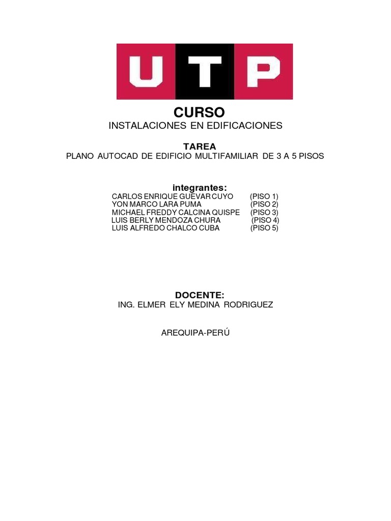 Plano Autocad de Edificio Multifamiliar de 3 A 5 Pisos | PDF