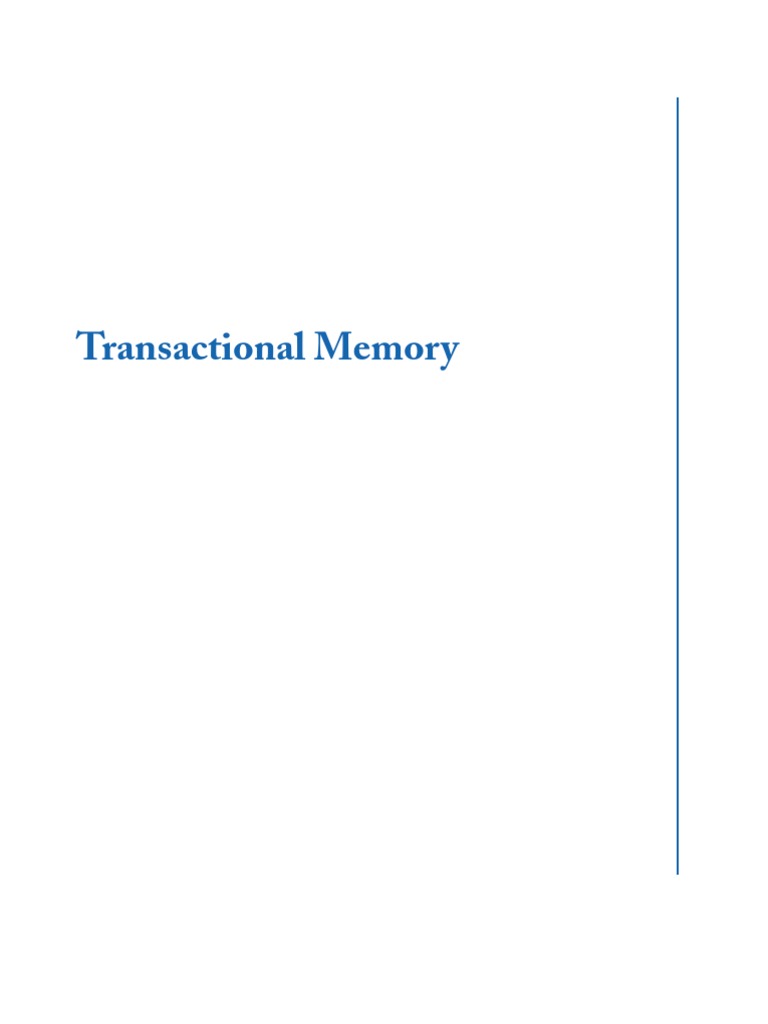 Transactional Memory Book | PDF | Parallel Computing | Abstraction (Computer Science)
