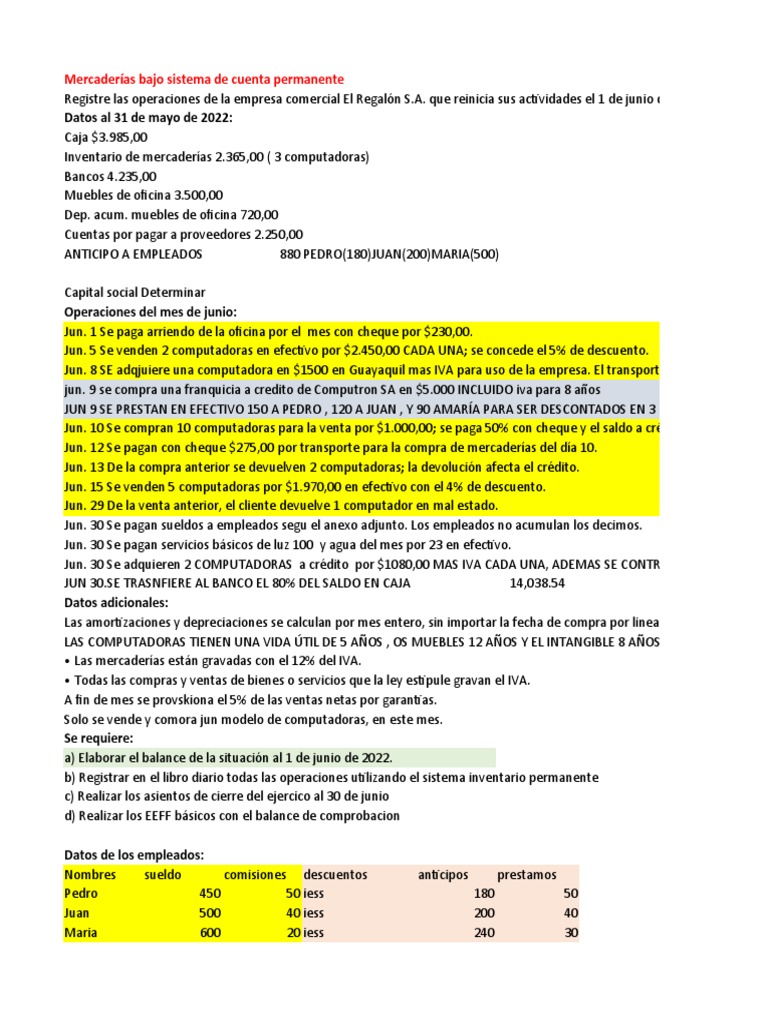 EJERCICIO Integral Autonomo CONTABILIDAD 2 - MERA BELÉN | PDF | Bancos | Contabilidad