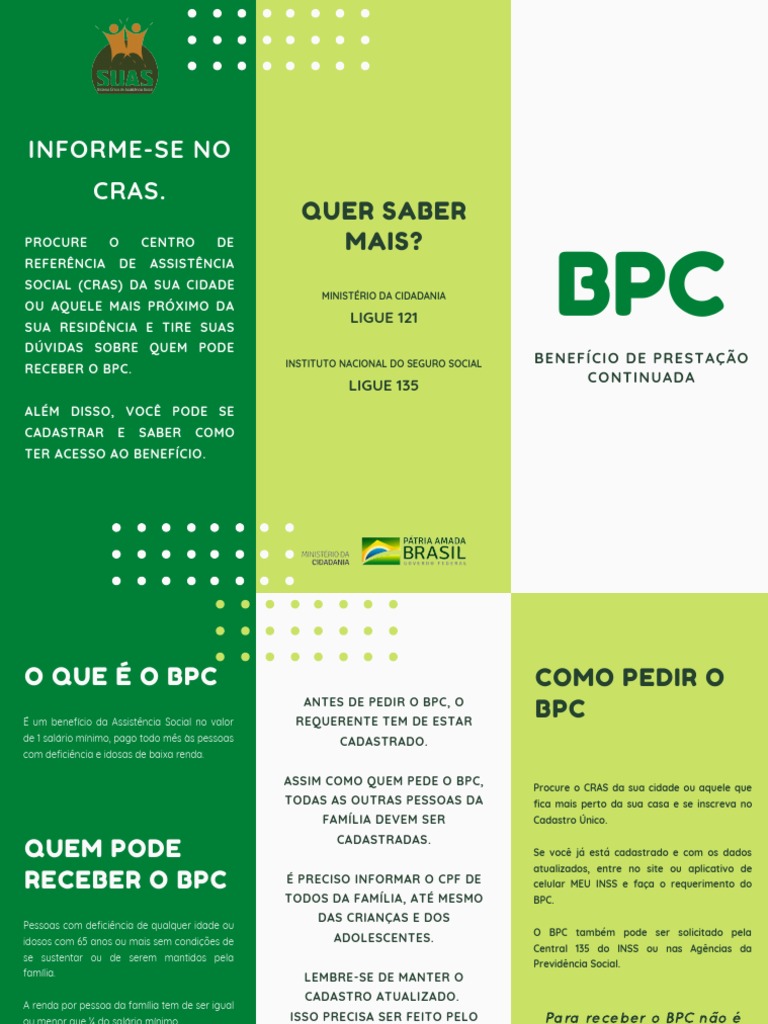 Folder BPC | PDF | Família | Salário mínimo