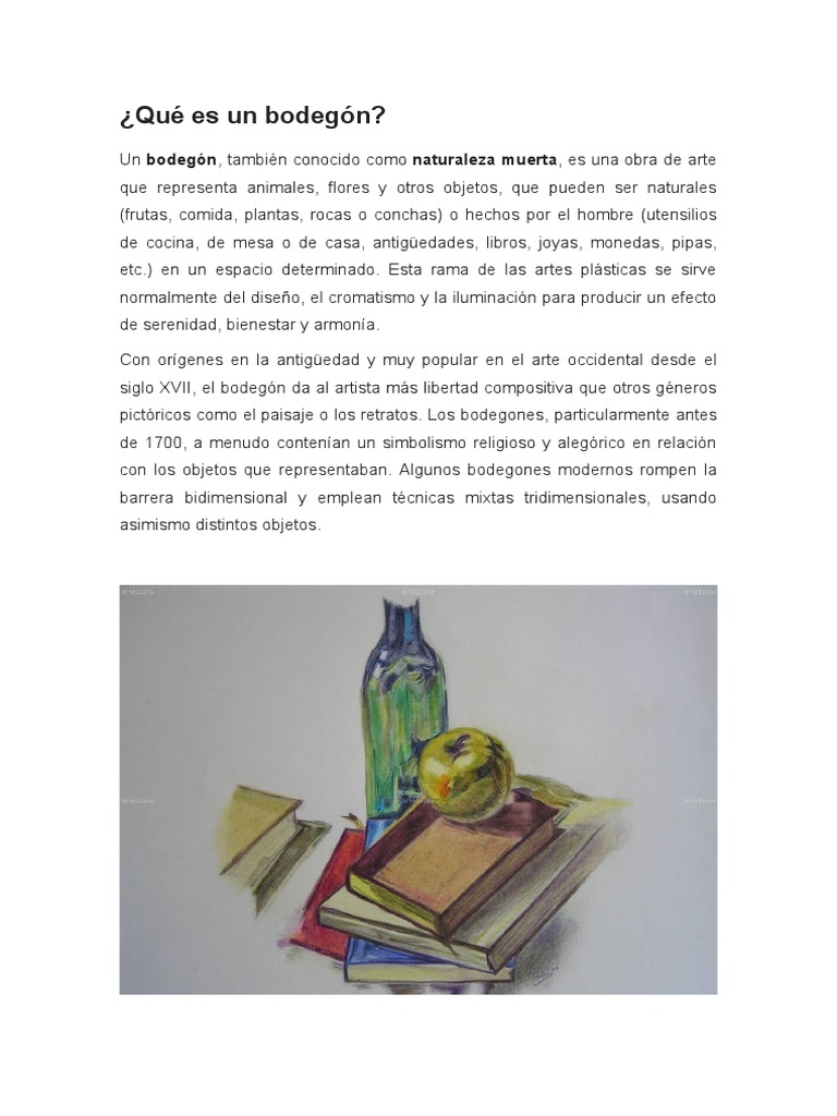 Que Es Un Bodegon | PDF | Arte