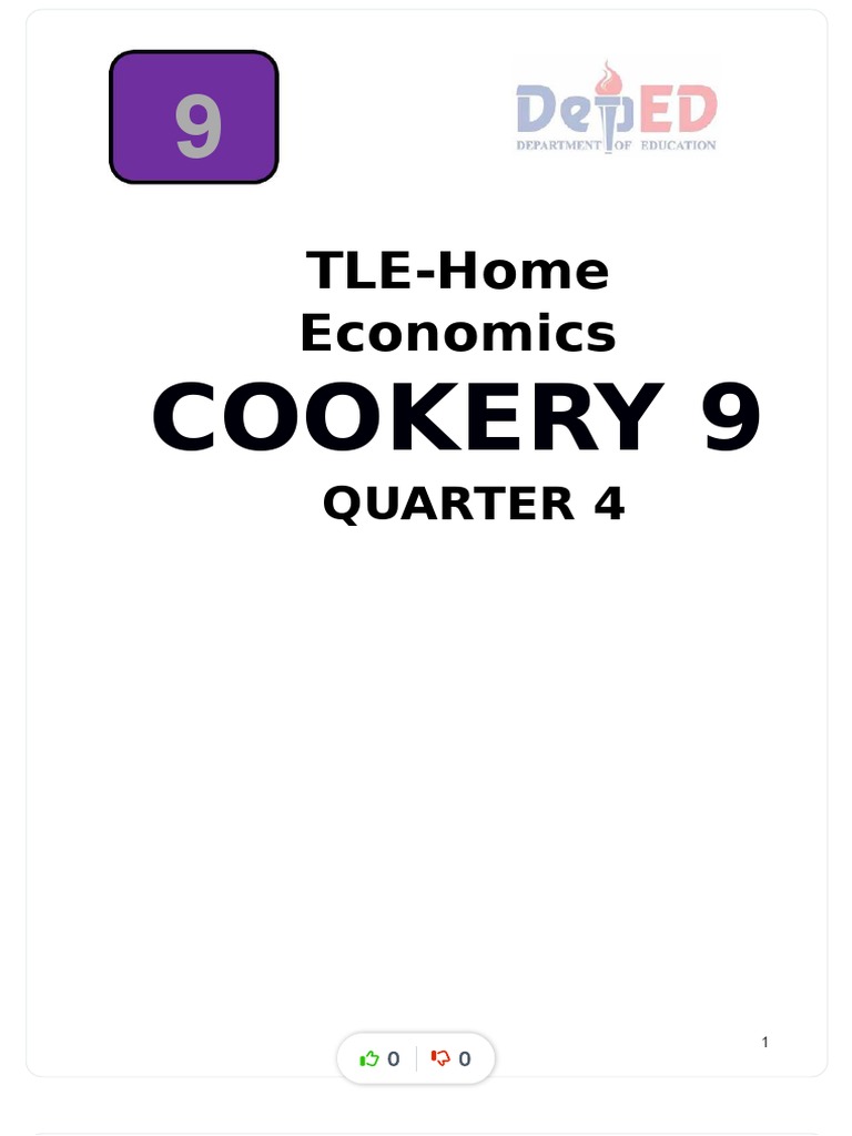 Cookery 9 q4 Module For Cookery 9 Tle For Desserts - Compress | PDF ...