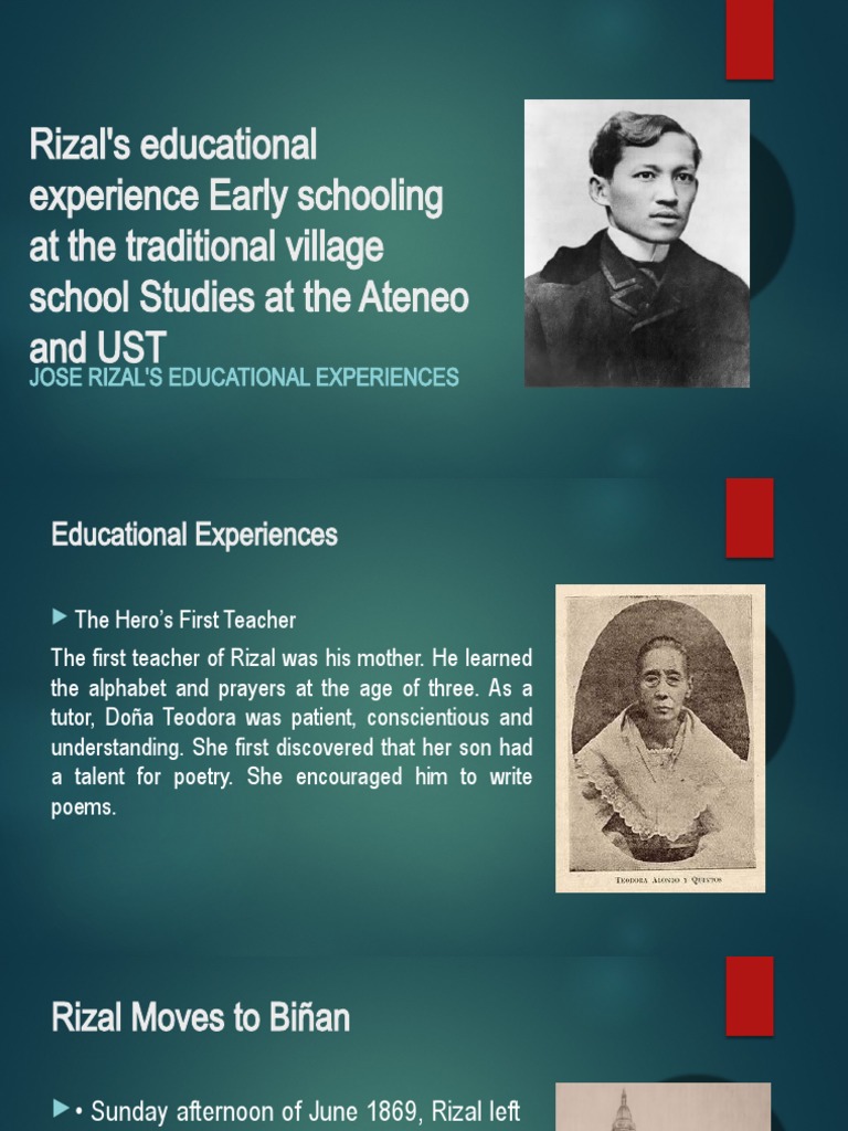 WEEK 5 B. Rizals Educational Experience Early Schooling at The ...