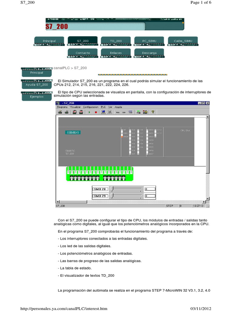 S7 200 Descripcion | PDF | Teoría de la computación | Codificaciones