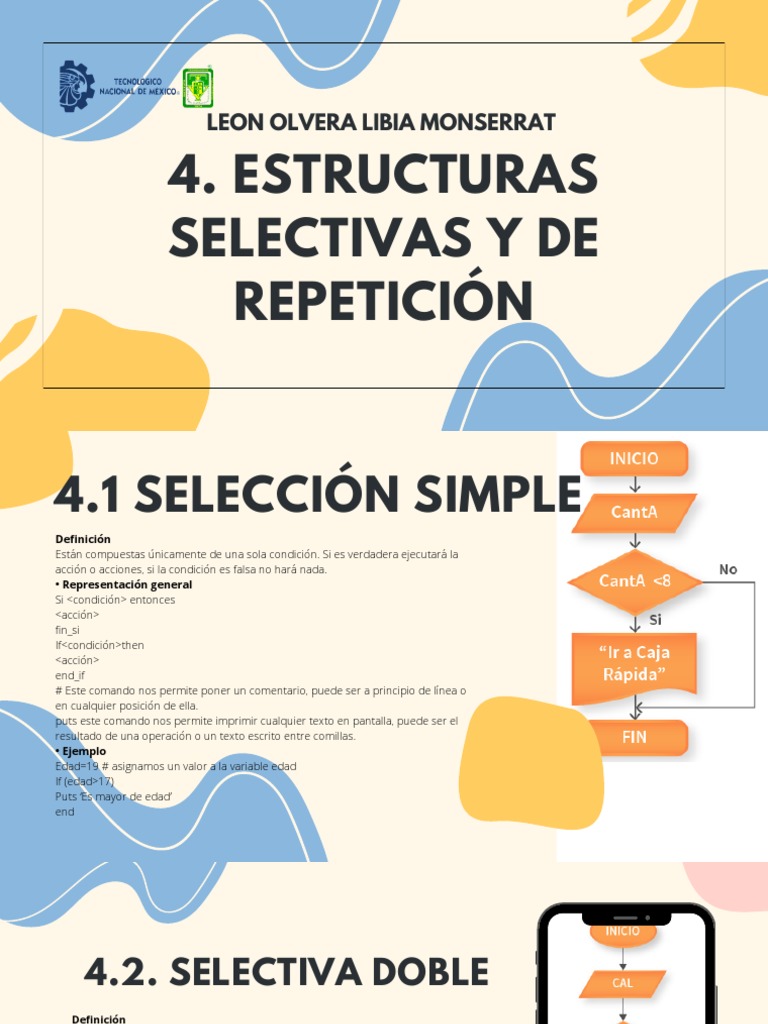 Estructuras Selectivas y de Repetición | PDF | Ingeniería de ...