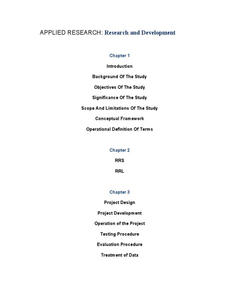 Applied Research - Research and Development | PDF