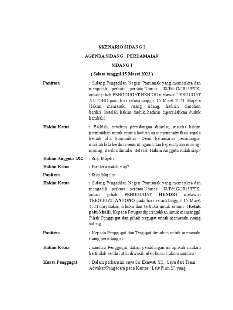 Transkrip Persidangan | PDF