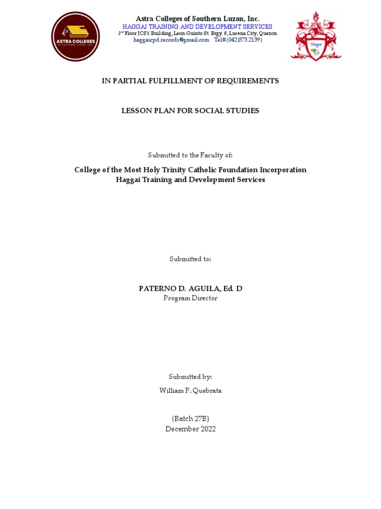 1yr. Lesson Plan Templates, Header | PDF | Professional Development ...