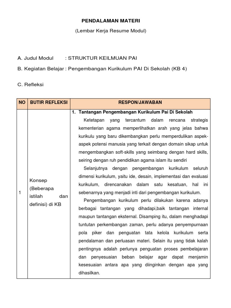 Resume Modul 1 KB 4 | PDF