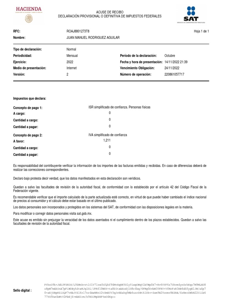 06 Acuse Isr Iva | PDF | Impuesto sobre la renta | Gobierno