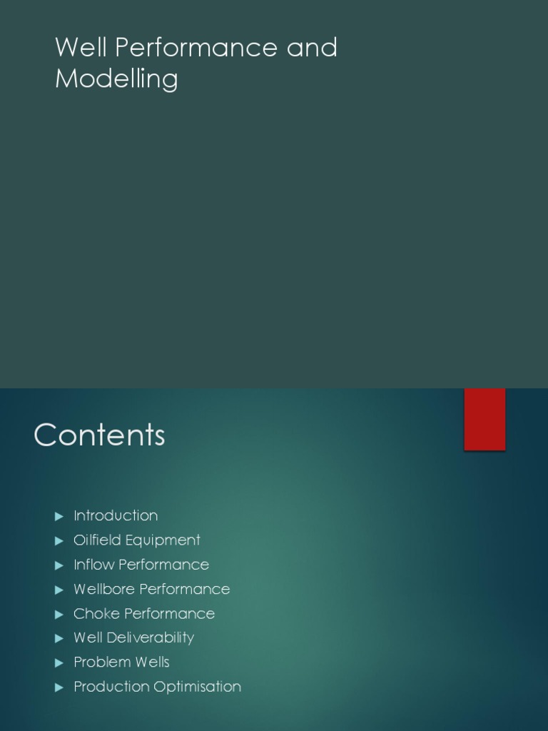 Well Performance & Modelling | PDF | Petroleum Reservoir | Permeability ...