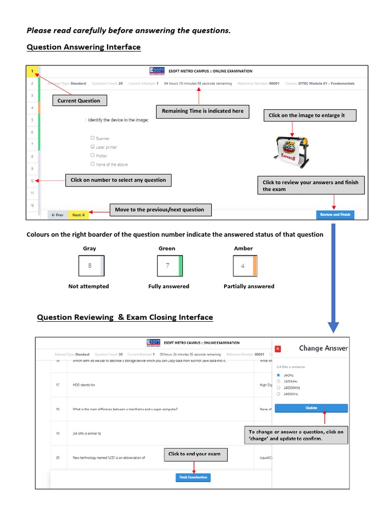 DITEC Exam Instructions English-4 | PDF | Question