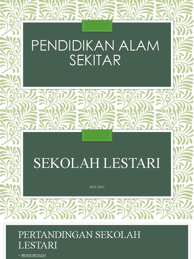 Sekolah Lestari | PDF