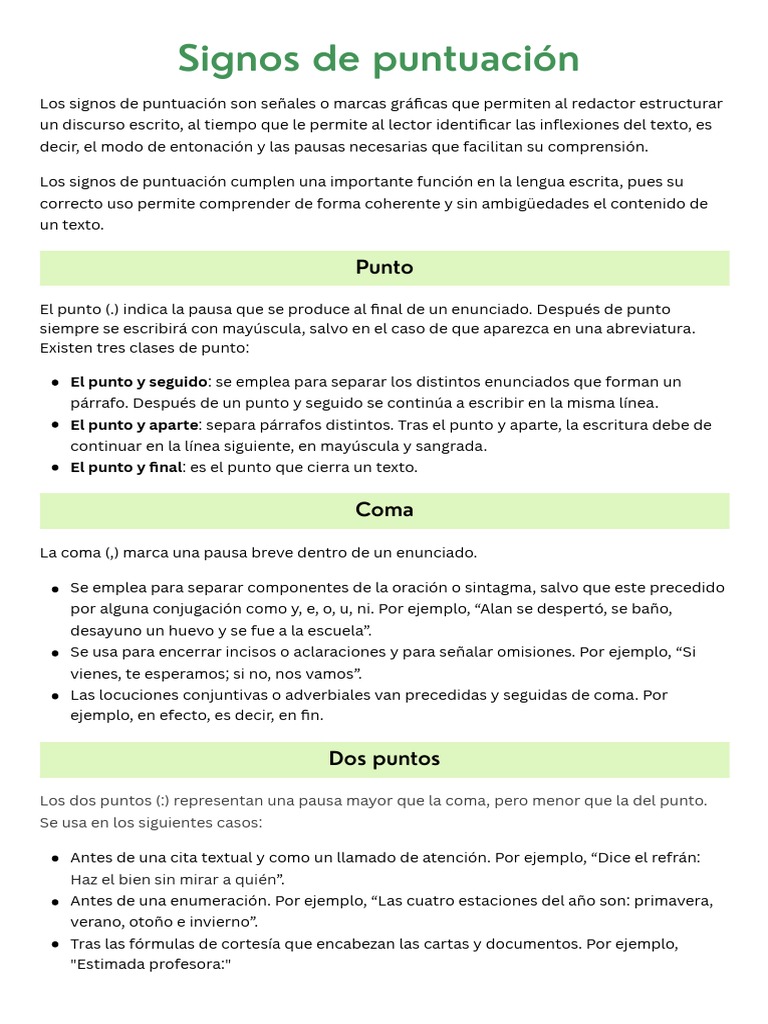 Signos de Puntuación | PDF | Coma | Gramática