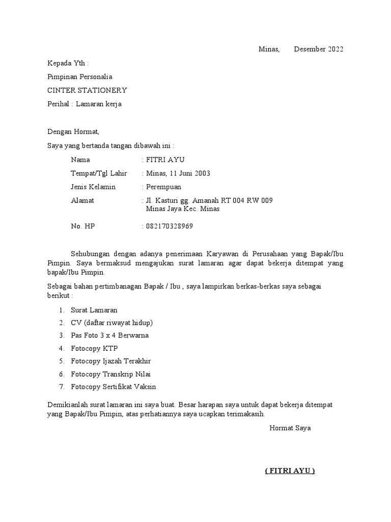 Lamaran Dan CV | PDF