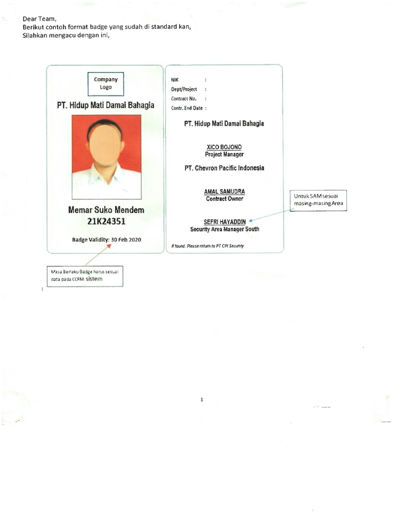 Contoh Badge LBD | PDF