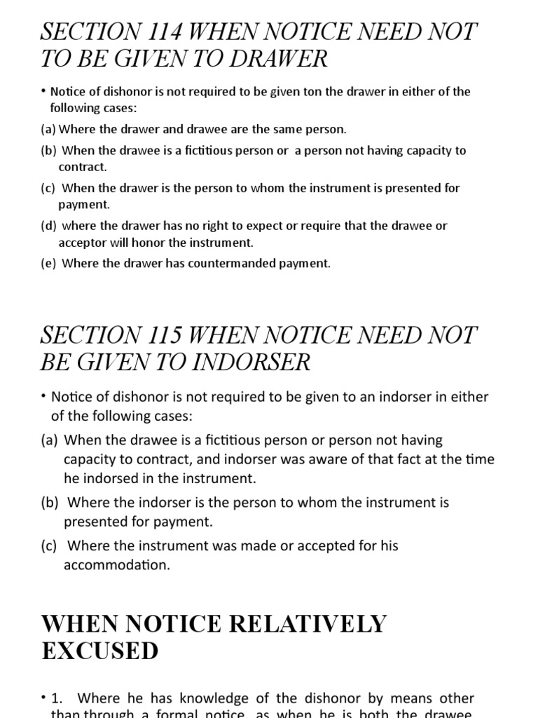 Section 114-118 | PDF | Negotiable Instrument | Business