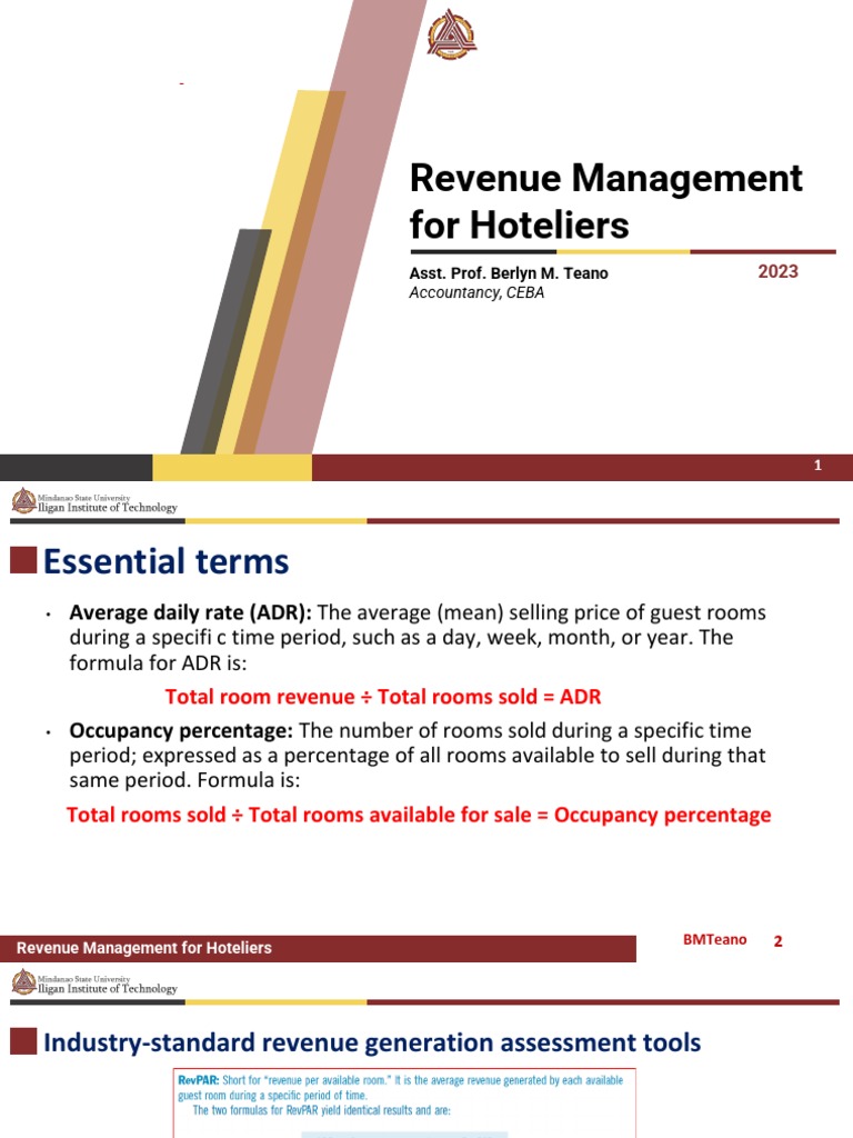 Understanding ADR in Hotel Revenue Management | PDF