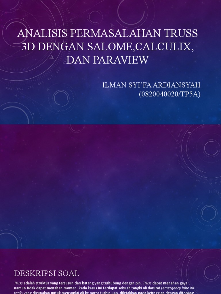 Analisis Permasalahan Truss 3d Dengan Salome, Calculix | PDF