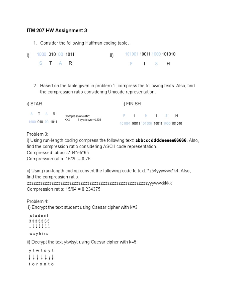 Data Compression & Encryption Tasks | PDF