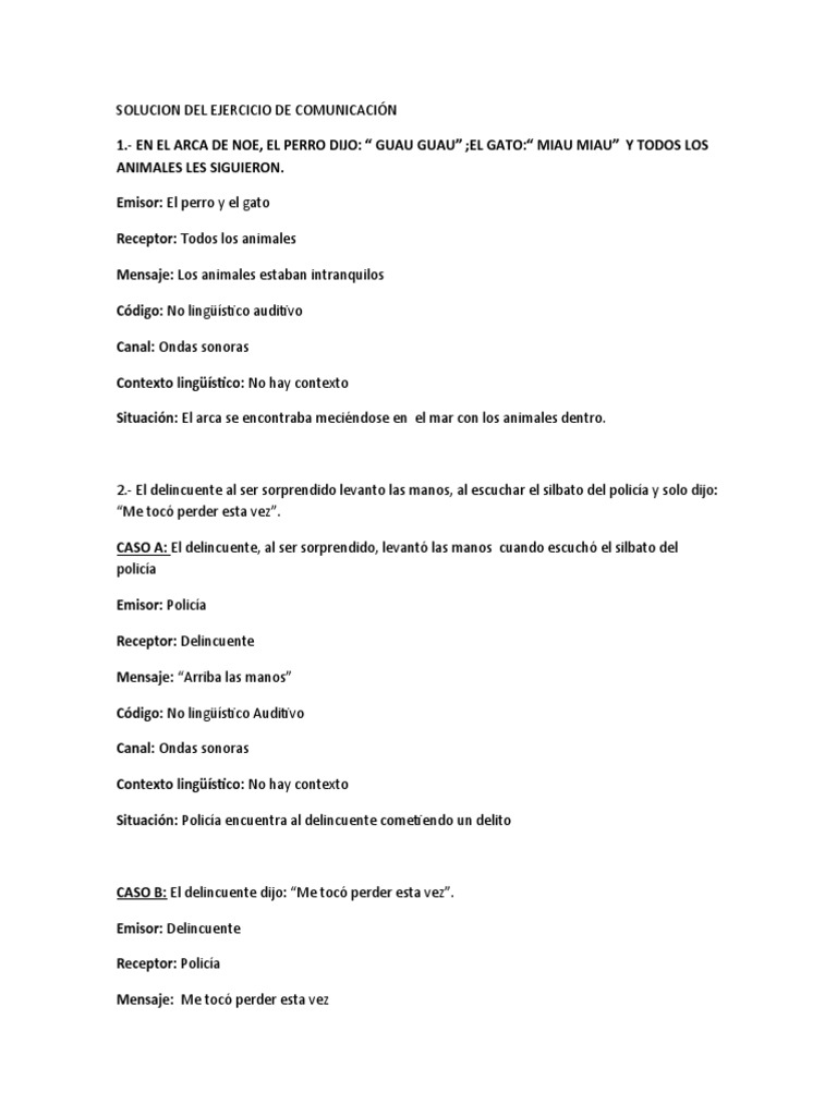Solucion Del Ejercicio de Comunicaci | PDF