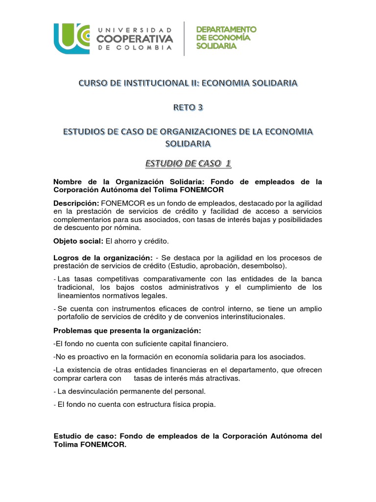 Estudio de Casos - 2023 (1) (1) LISETH | PDF | Cooperativa | Agricultura