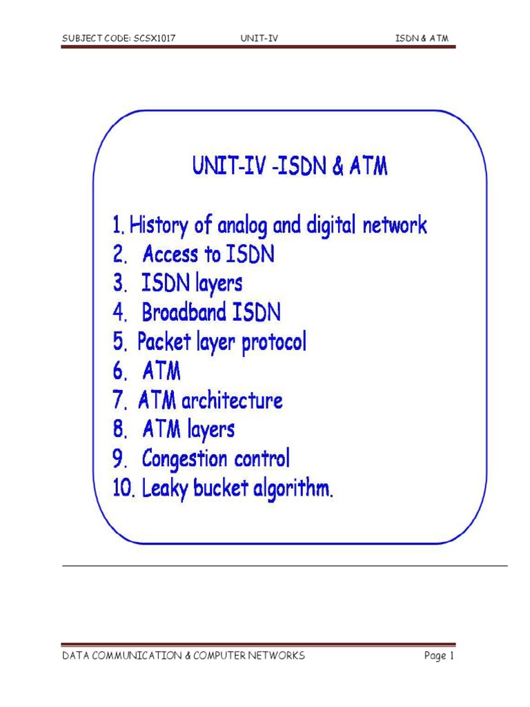 Unit4 3 | PDF | Asynchronous Transfer Mode | Computer Network