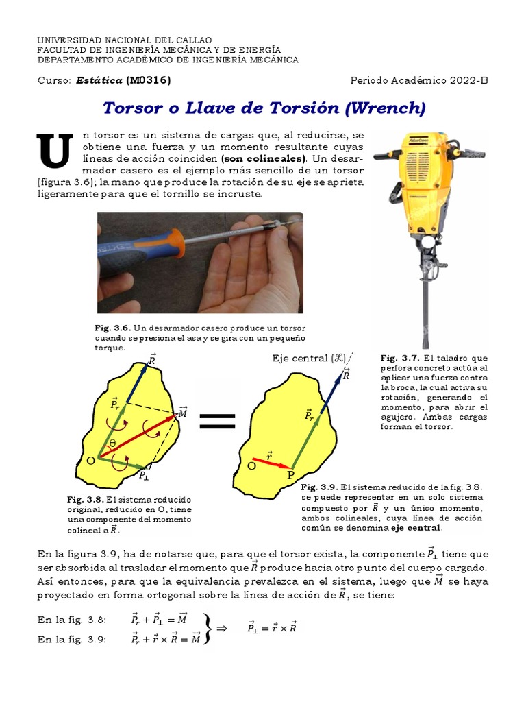 Torsor: Conceptos y Problemas Resueltos | PDF | Vector Euclidiano ...