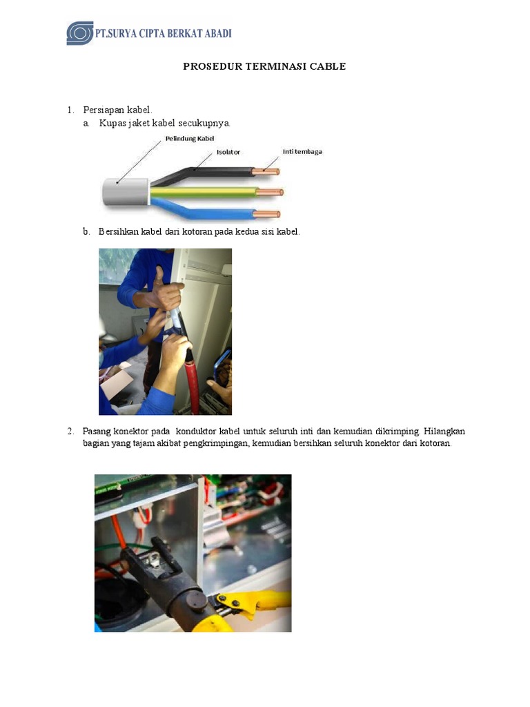 Prosedur Termination Kabel | PDF