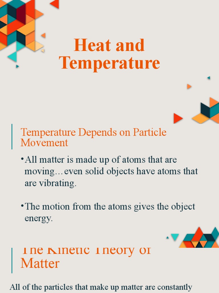 Lesson 1 - Heat and Temperature | PDF | Temperature | Heat
