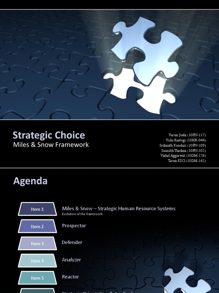 Miles & Snow Strategic Framework | PDF | Strategic Management | New ...