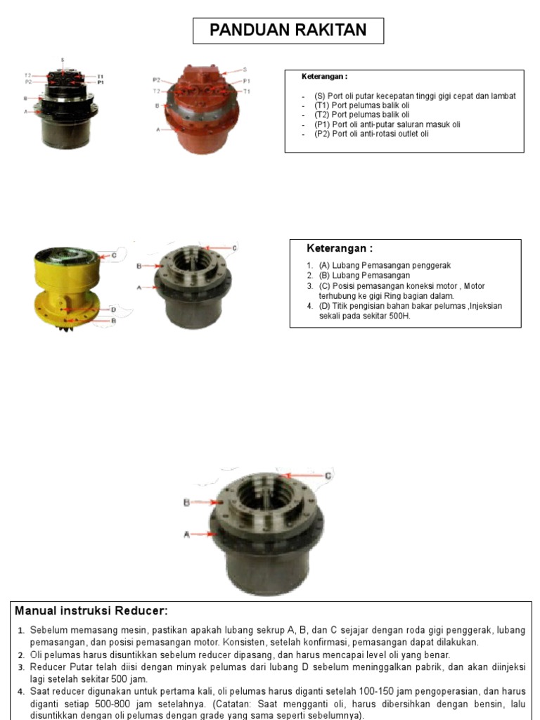 Struktur Bagian Final Drive Excavator | PDF
