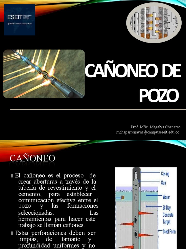 Clase Cañoneo de Pozo | PDF | Perforación | Tubería (transporte de fluidos)