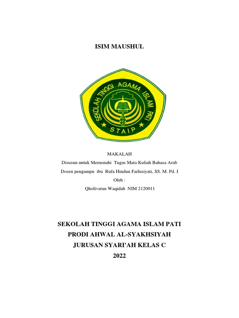 Bahasa Arab Isim Maushul | PDF