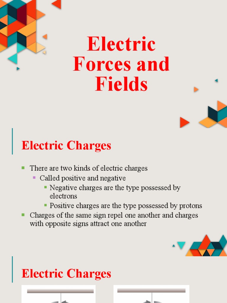 Lesson 7 - Electric Forces and Fields | PDF | Electric Charge | Electric Field