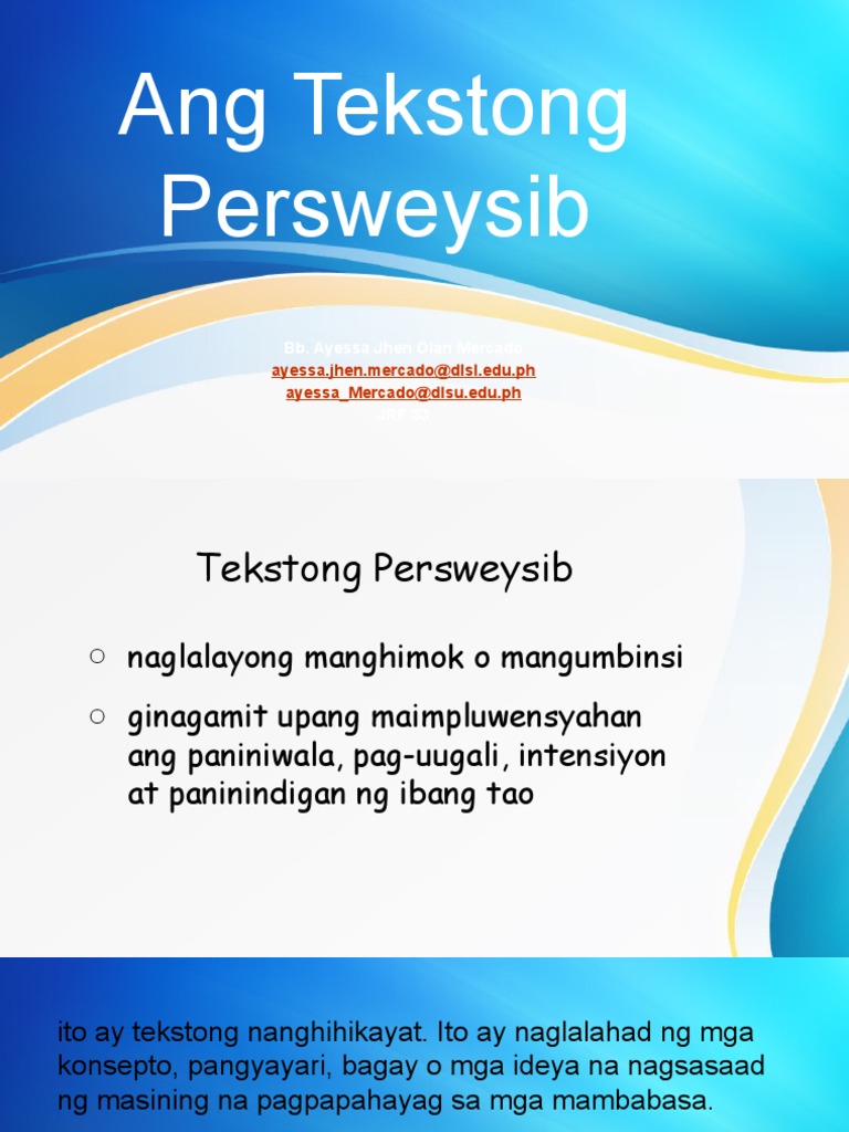 Tekstong Persweysib | PDF